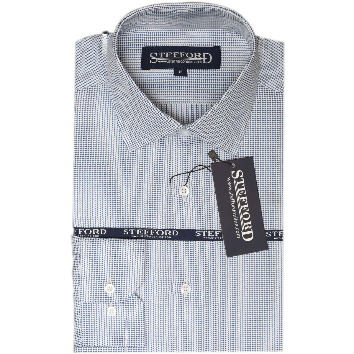 Gray & Blue Pin Check Formal Dress Shirt – fabbywear.com